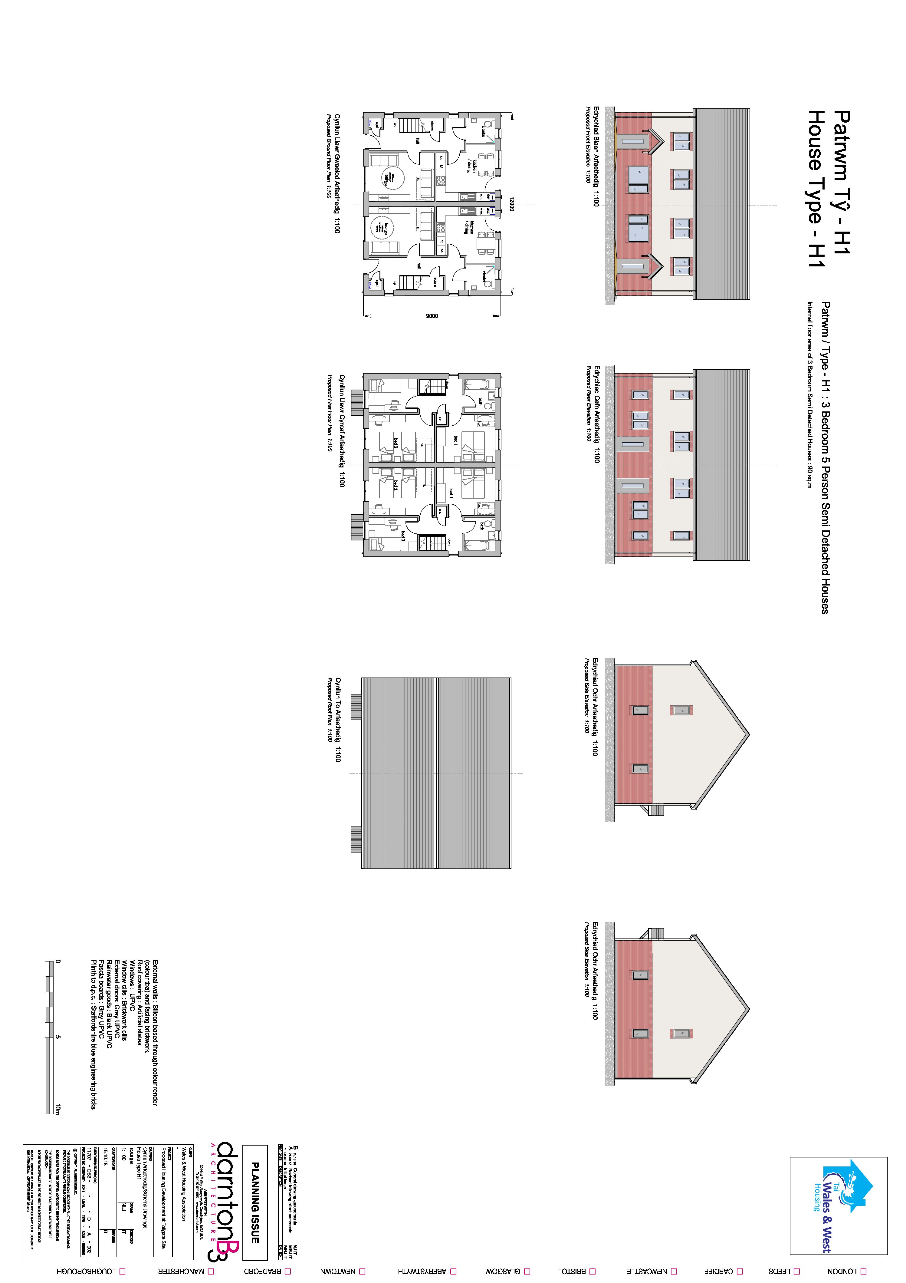 12898 - 002 REV B House Type H1 - Castell Ventures