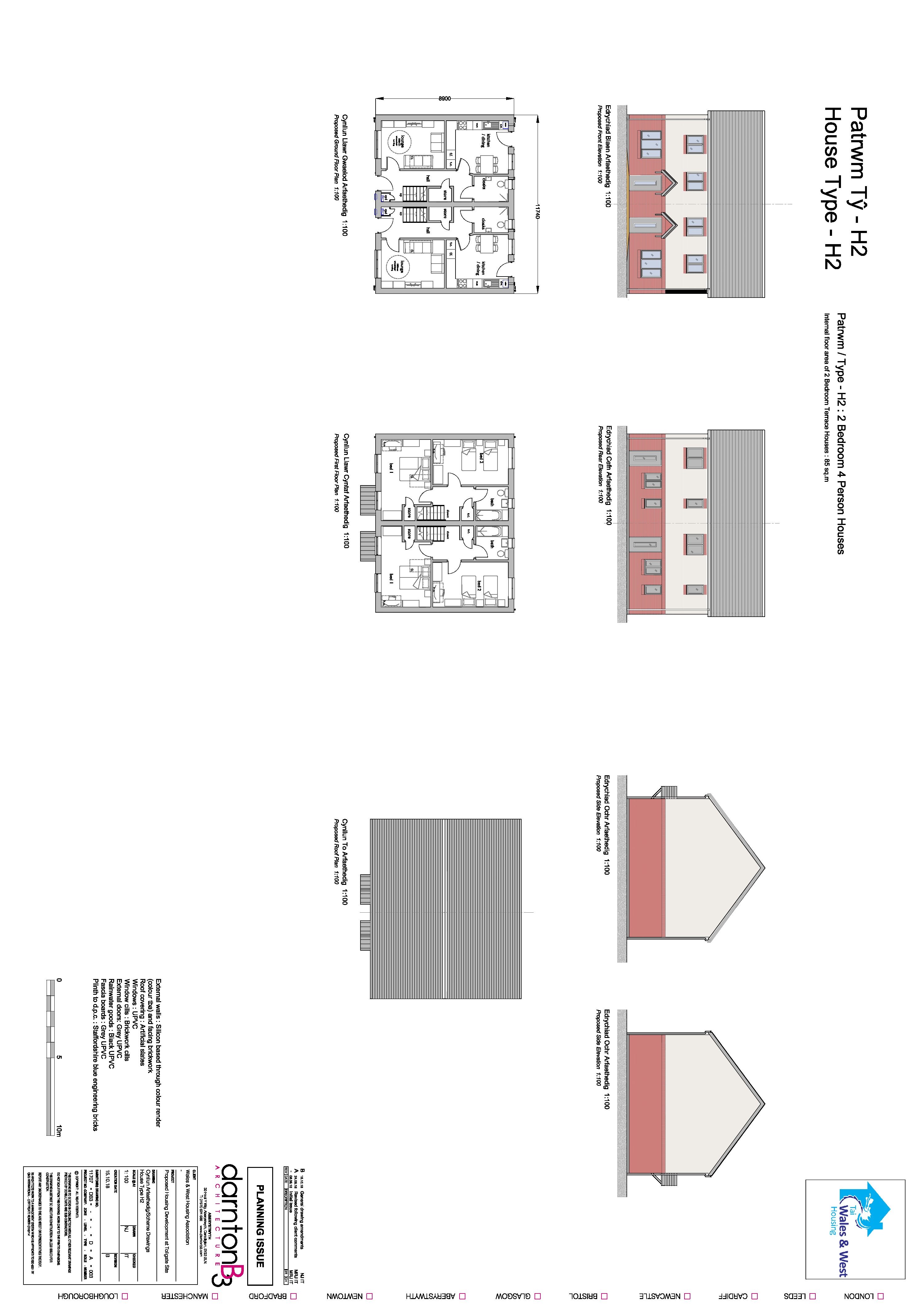 12898 - 003 REV B House Type H2 - Castell Ventures